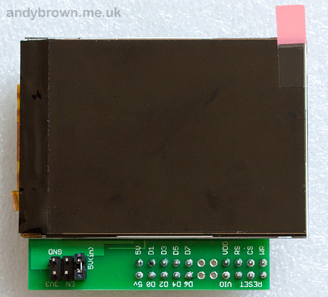 Nokia N82 2.4 inch QVGA TFT on the Arduino | Andys Workshop