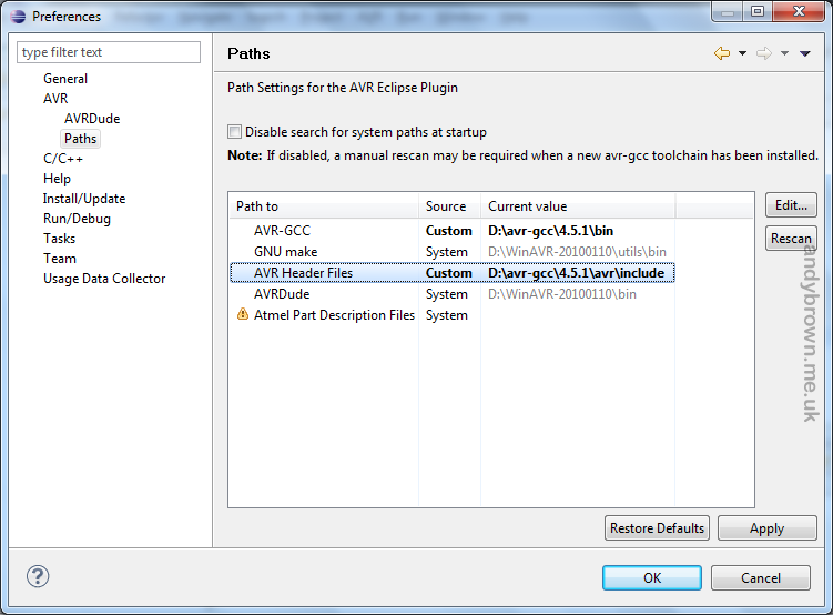 Avr Gcc 451 And Avr Libc 170 For Windows Andys Workshop