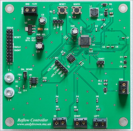 An open-source Cortex-M0 halogen reflow oven controller with TFT LCD | Andys Workshop