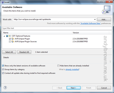 Setting up Eclipse for AVR projects | Andys Workshop