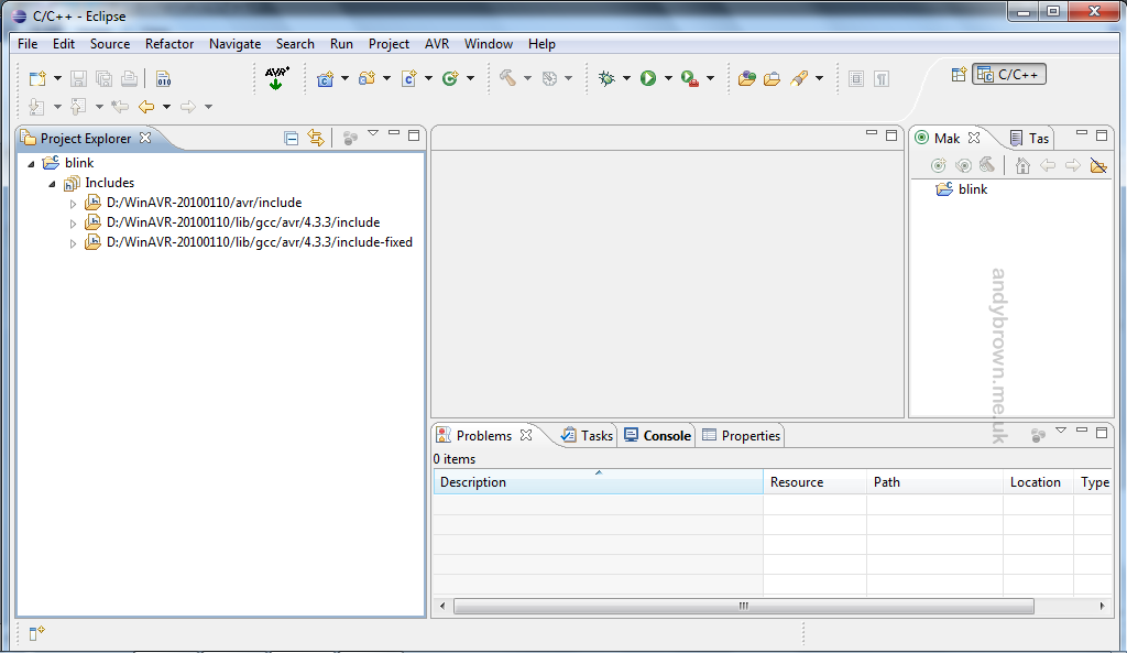 Your first AVR project in Eclipse | Andys Workshop